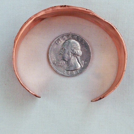 Handmade Dimple Textured Copper Tube Bracelet - MetalSmitten.com